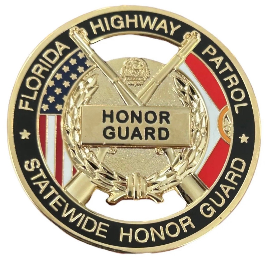Florida Highway Patrol State Trooper Honor Guard Challenge Coin - Etsy