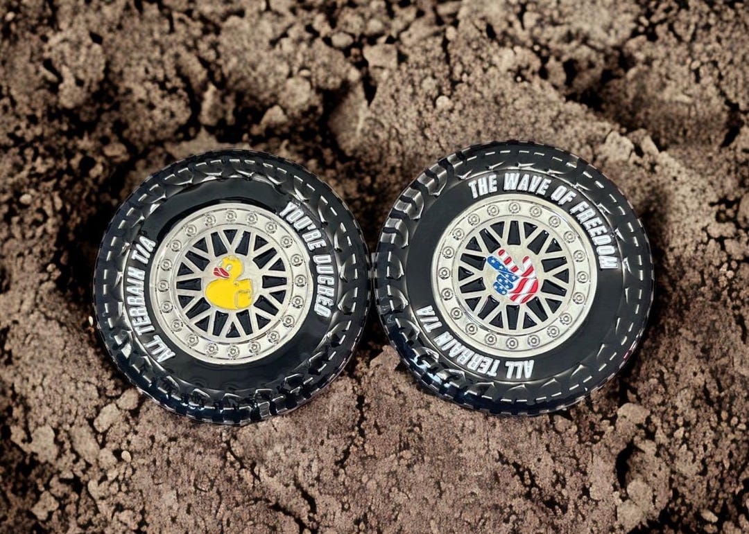 Limited Edition Yellow Duck Tire Challenge Coin: Wave of Freedom ...
