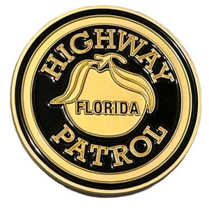 Florida Highway Patrol Gold & Black Door Decal and Shoulder Patch ...