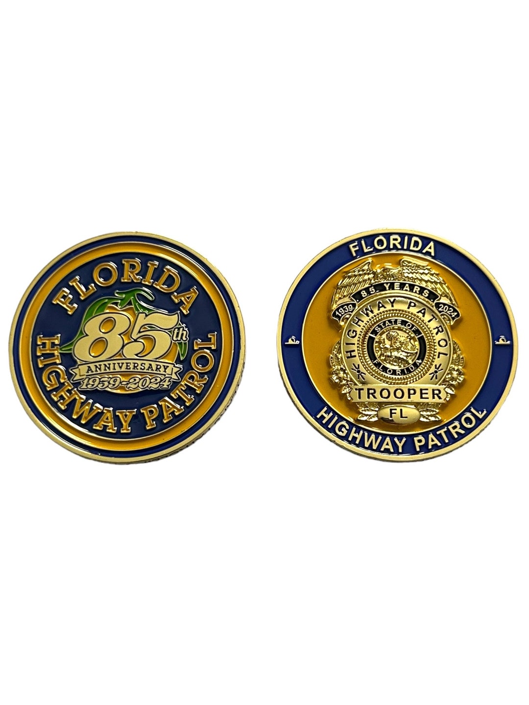 Florida Highway Patrol 85th Anniversary Gold Badge & Patch Challenge ...