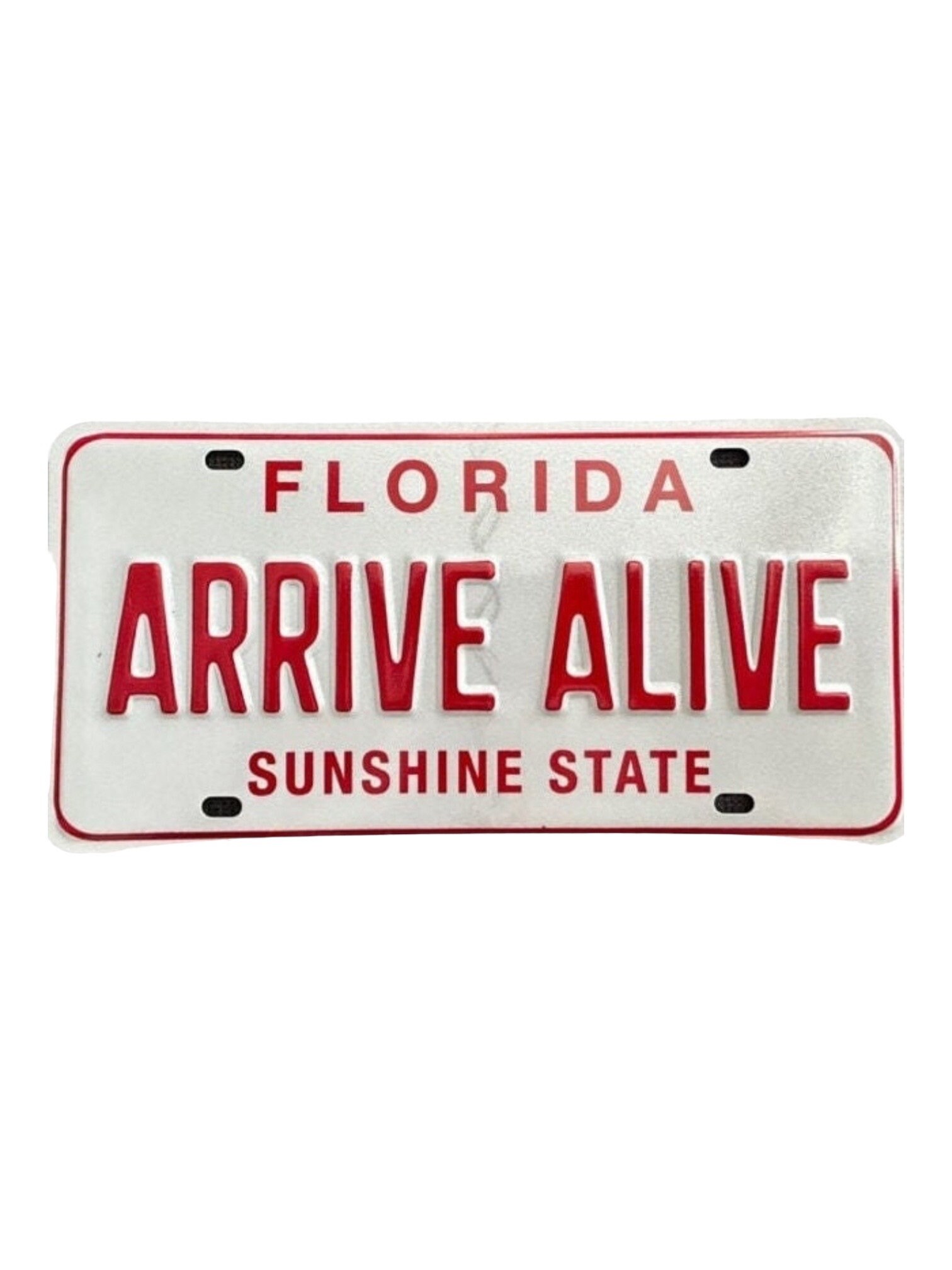 Florida Highway Patrol Red Green Blue Tan Arrive Alive License Plate ...