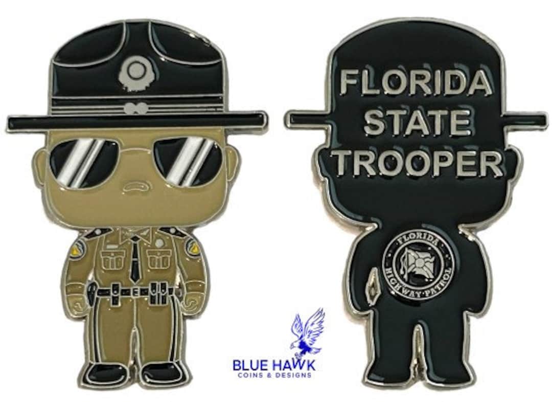 Florida Highway Patrol FHP Funko Pop Mini State Trooper Challenge Coin ...