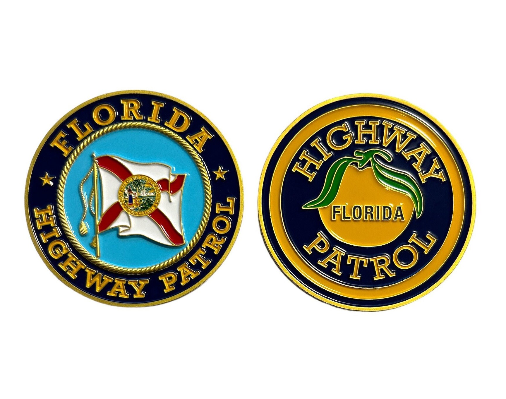Traditional Florida Highway Patrol Door Decal Shoulder Patch Challenge ...