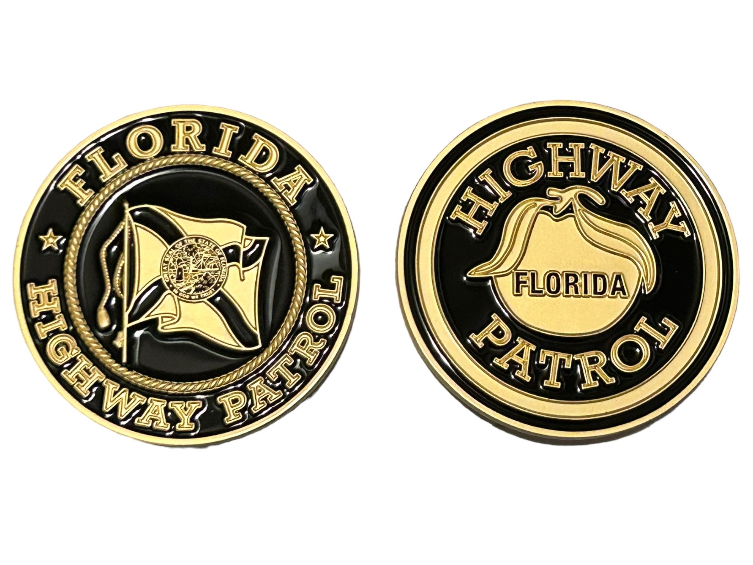 Florida Highway Patrol Gold & Black Door Decal and Shoulder - Etsy