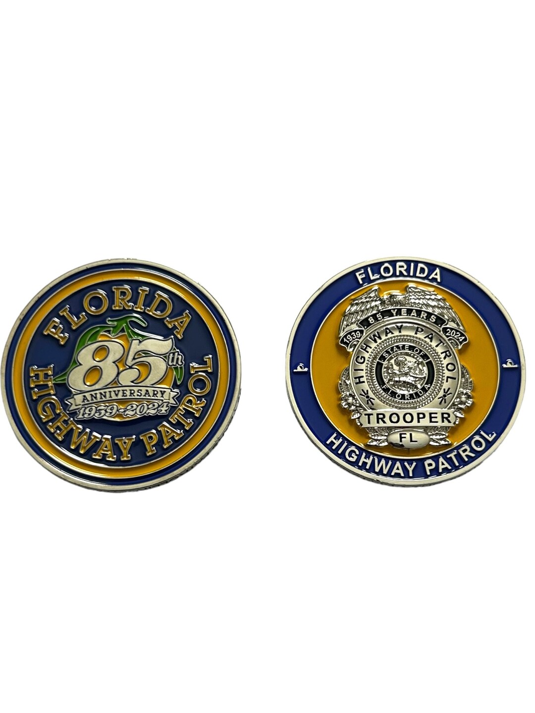Florida Highway Patrol 85th Anniversary Silver Badge & Patch Challenge ...