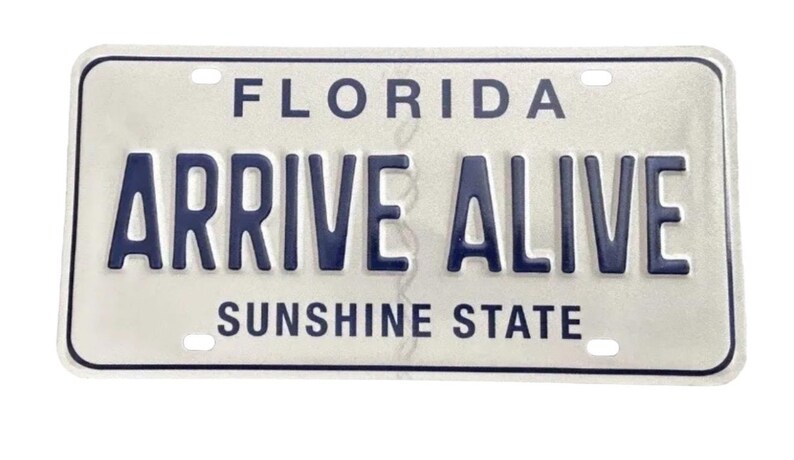 Florida Highway Patrol BLUE Arrive Alive License Plate FHP State ...