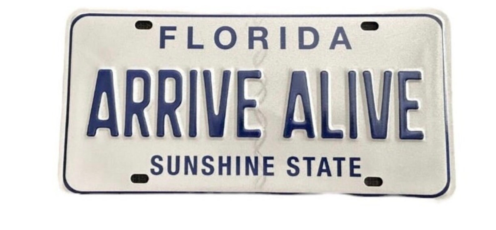 Florida Highway Patrol Blue & White Arrive Alive License Plate - Etsy