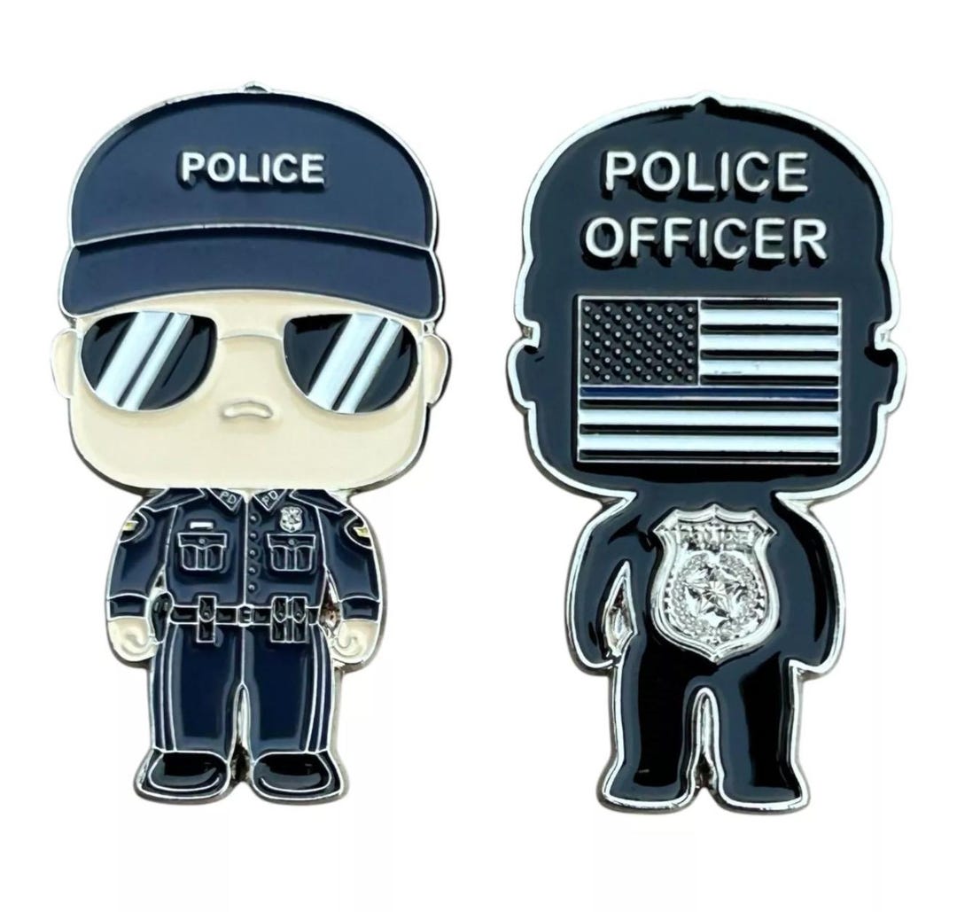 Funko Pop Mini Police Officer Challenge Coin Collectible Cop Big Head ...