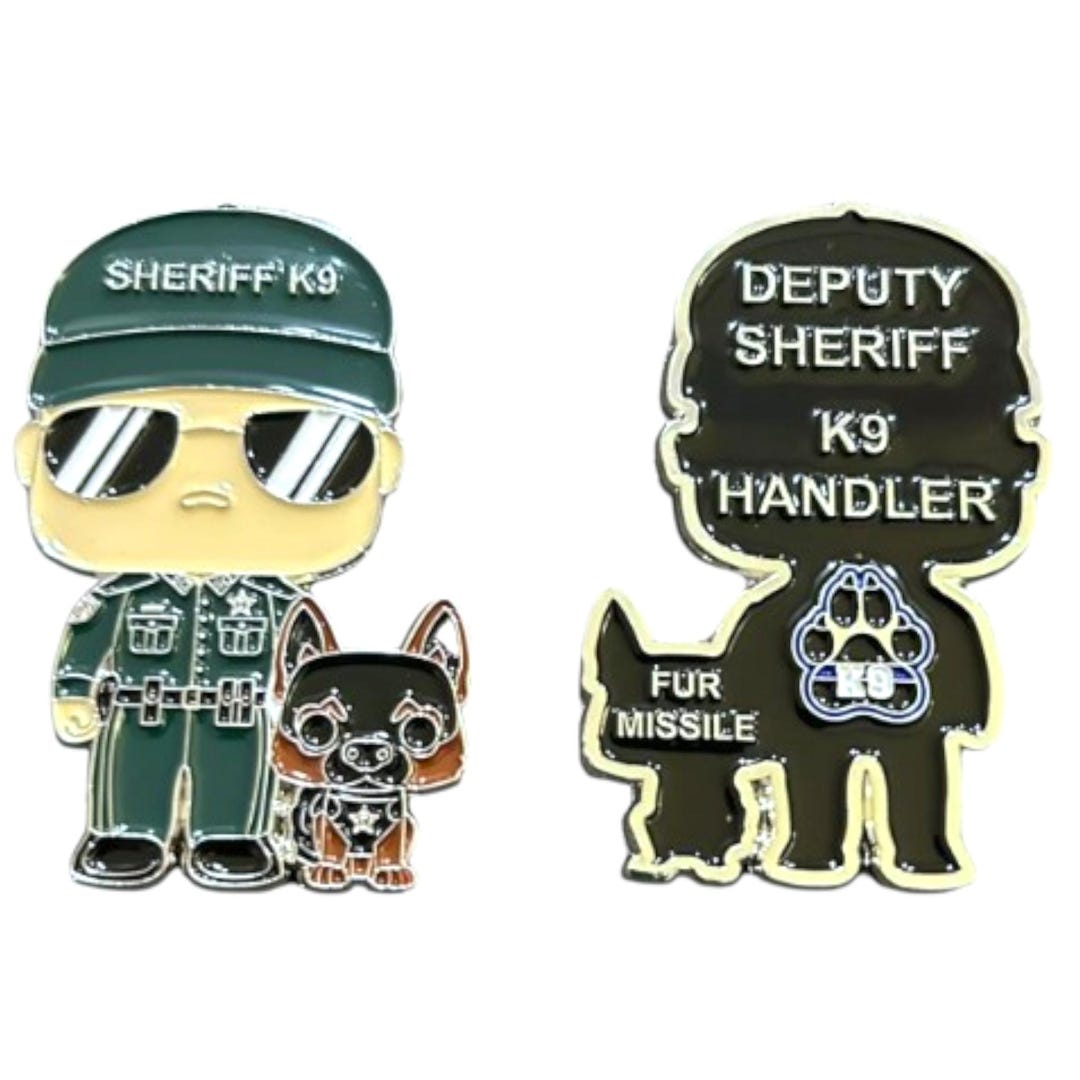 Mini Deputy Sheriff K9 Handler Challenge Coin Funko Pop Fur Missile ...