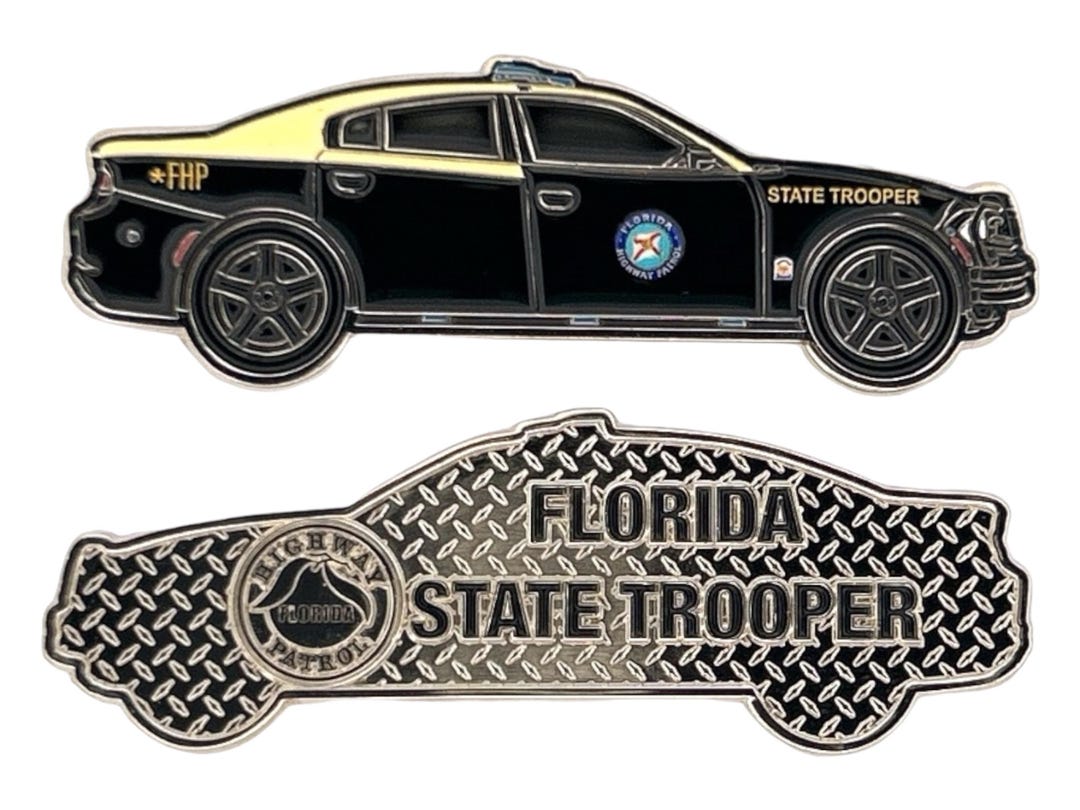 Florida Highway Patrol Dodge CHARGER Patrol Car Challenge Coin Vehicle ...