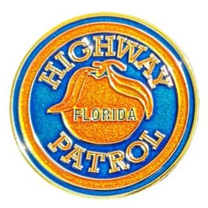 Florida Highway Patrol Orange & Blue Door Decal and Shoulder Patch ...