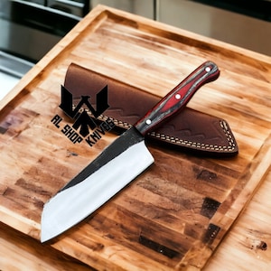 Hand Forged Japanese Style Kitchen Chef Knife, Handmade Kitchen Knives, Damascus Chef Knives ...