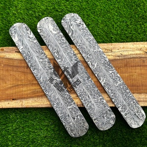 Feather Pattern Damascus Steel Billet, Damascus Bar, Damascus Steel ...