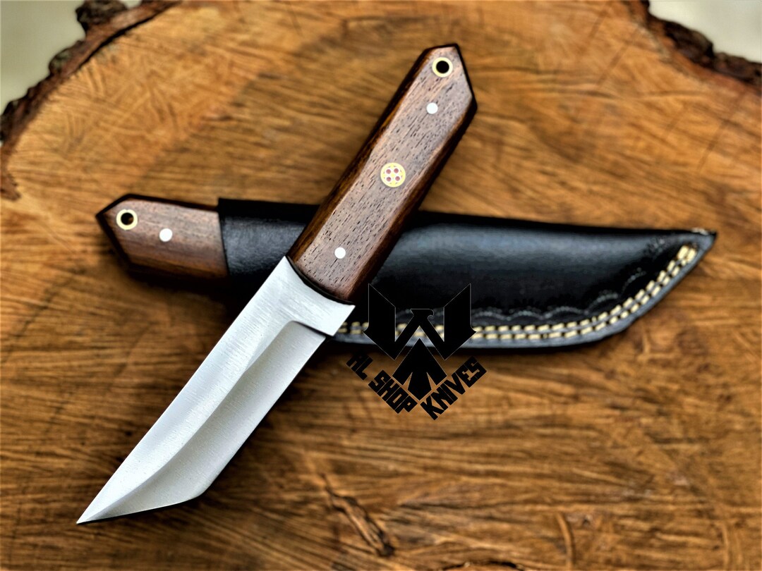 D2 Steel Handmade Tanto Style Hunting Knife, Camping Knife ...