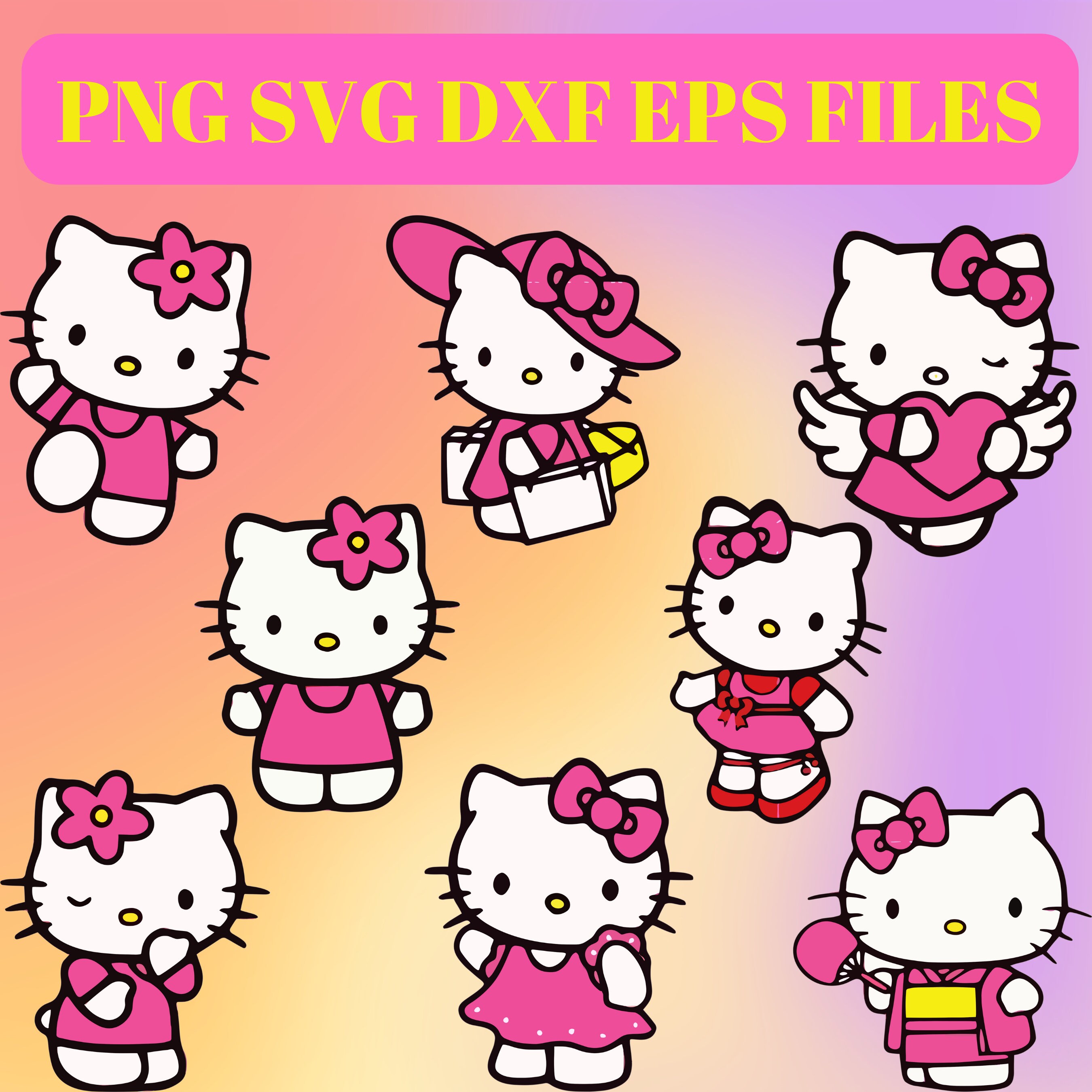 Kawaii Kitty SVG, Kawaii Kitty Svg Bundle, Cute Cat Svg, Kitty Svg, Kawaii Kitty Clipart, Kawaii ...