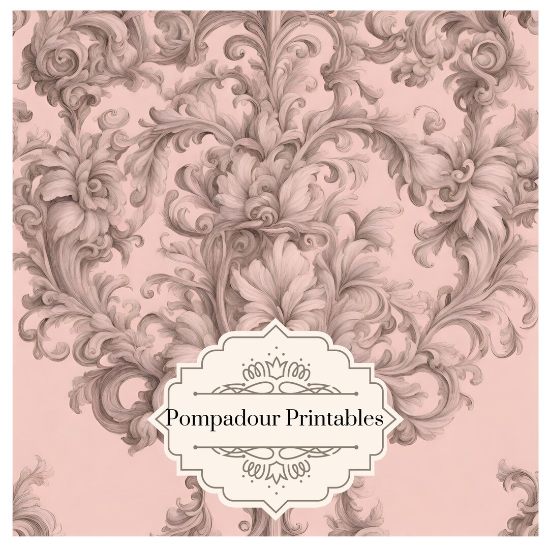 Baroque Collage Sheets in Blush, Baroque Decorations - Etsy