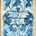 French Blue Shabby Damask Paper Pack, Digital Download, Pattern Paper ...