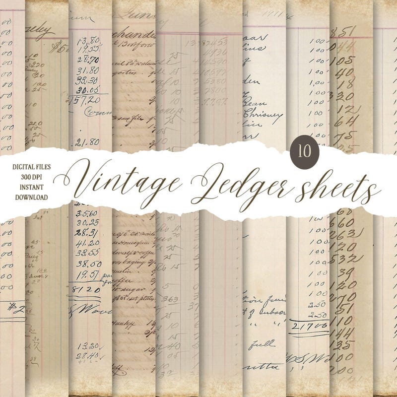 Antique Ledger Paper - Etsy