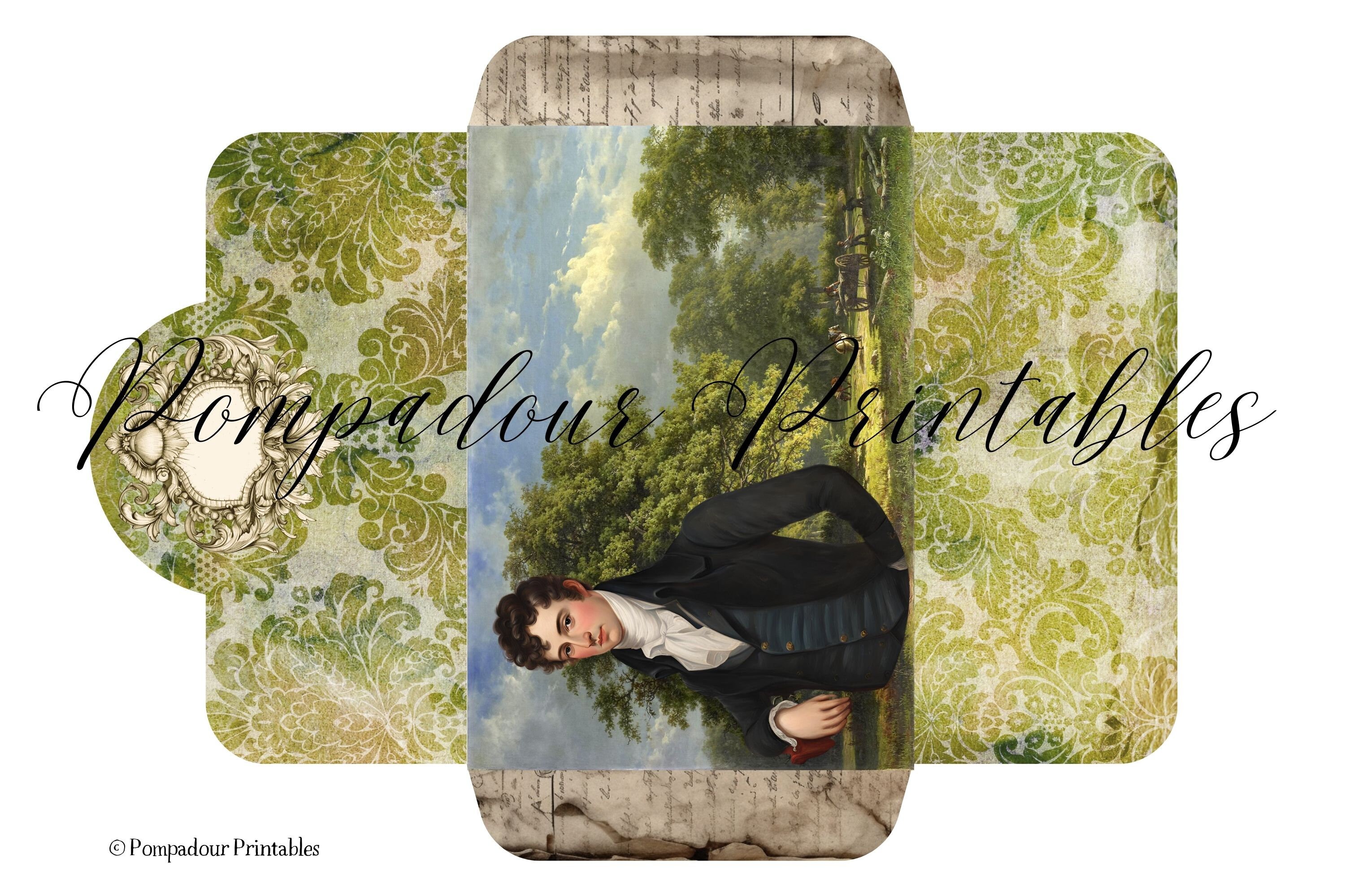 Regency Gentlemen Ephemera Kit, Mr Darcy Junk Journal Kit, A4 Jpeg ...