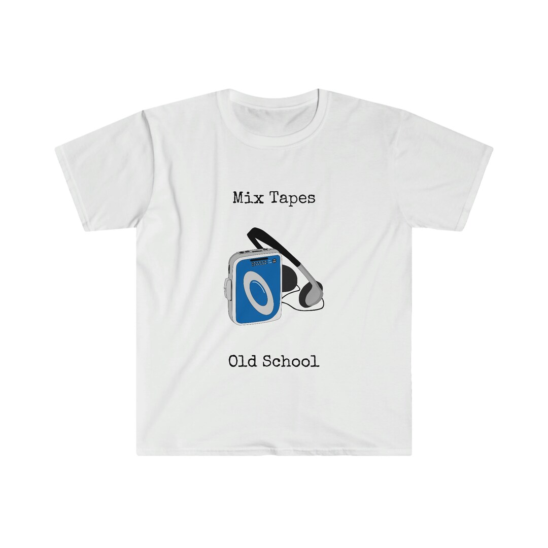 Old School - Walkman and Mix Tapes - Old School Walkman Classic Tee - Etsy