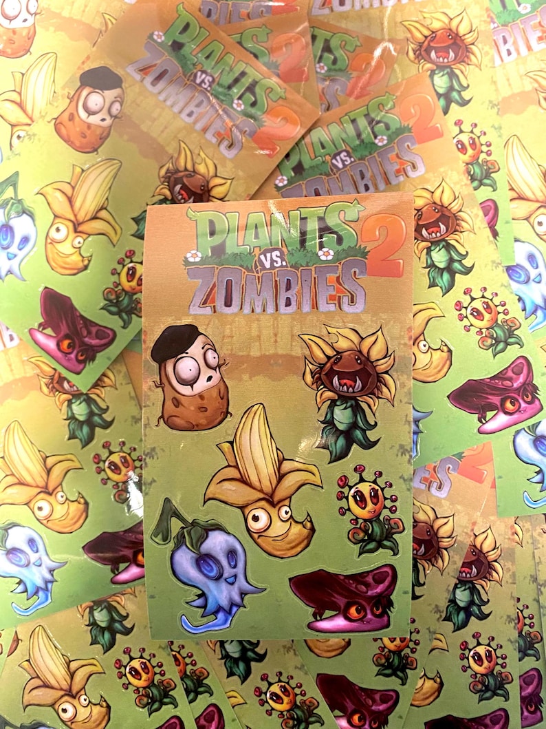 Plants Vs Zombies 2 Sticker Sheet - Etsy