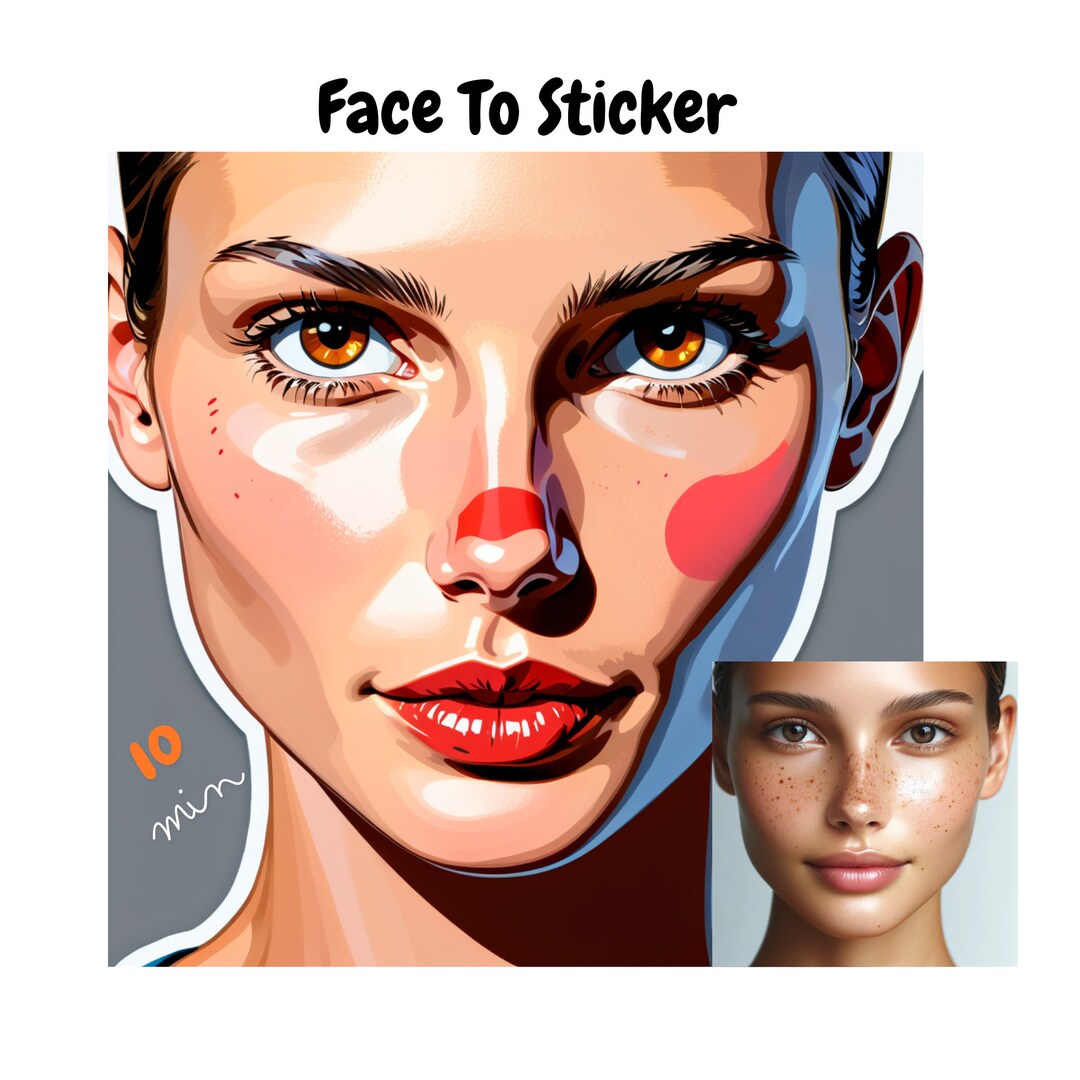 Face to Sticker, SVG, PNG, Eps, Jpg DIGITAL Product - Etsy