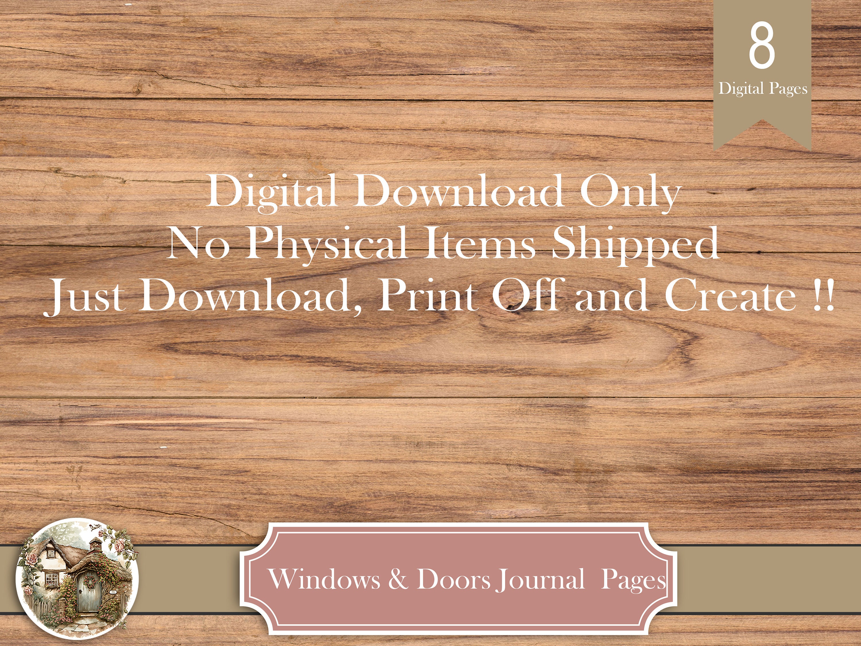 Rustic Windows and Door Junk Journal Pages - Etsy