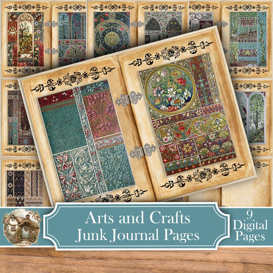 Arts and Crafts Era Junk Journal Pages - Etsy