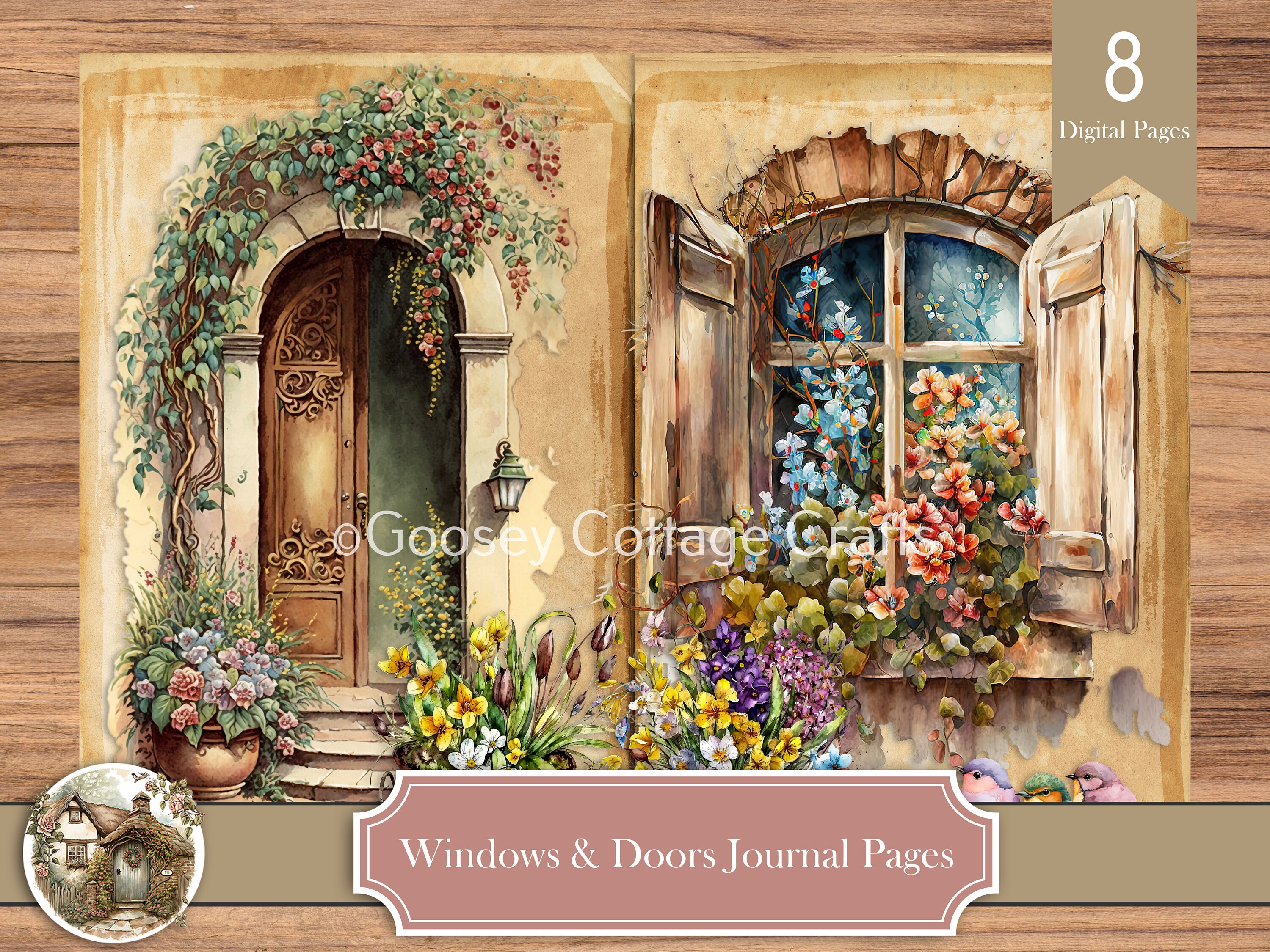 Rustic Windows and Door Junk Journal Pages - Etsy