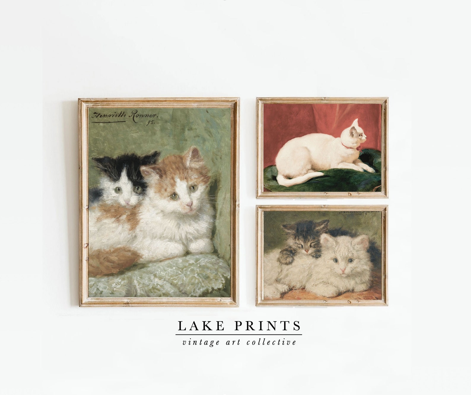 Vintage Country Farmhouse Print SET | Cats Gallery Wall Set | French ...
