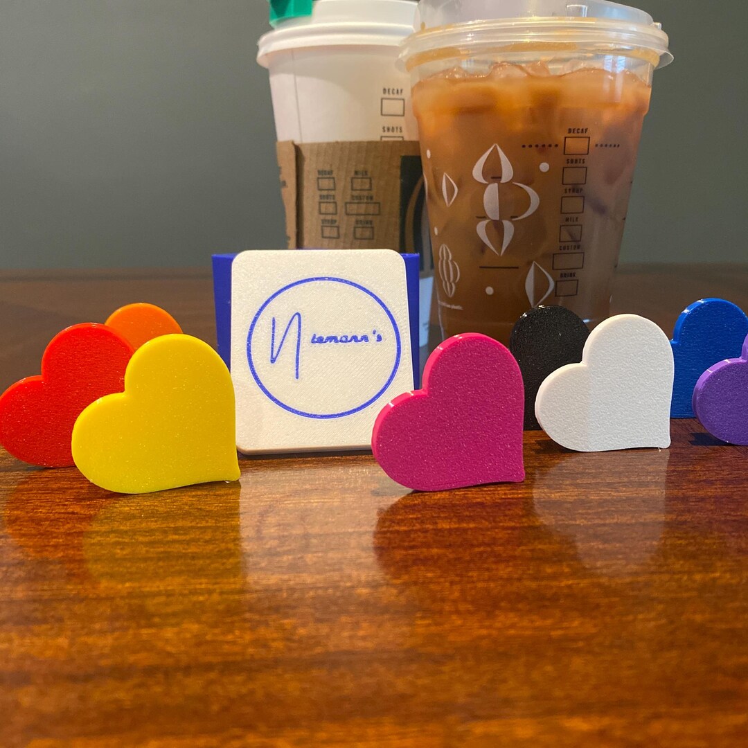 Starbucks Hearts Coffee Cup 4 Pack Stopper Set, Used on Starbucks Throw ...