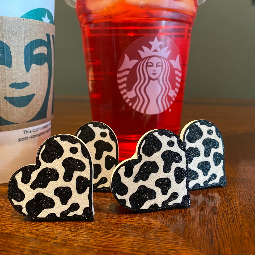 Starbucks Coffee Stoppers Cow Print Plug 4 or 8 Pack Starbucks Lid ...