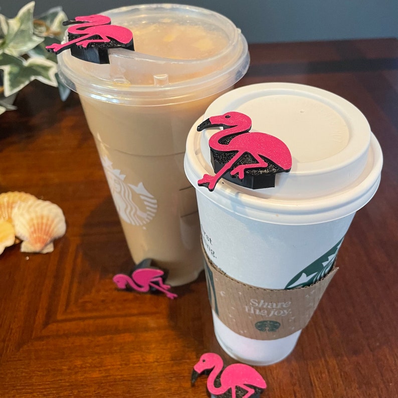 Flamingo Starbucks Coffee Cup 4 Pack Stopper Set for Hot and Cold ...