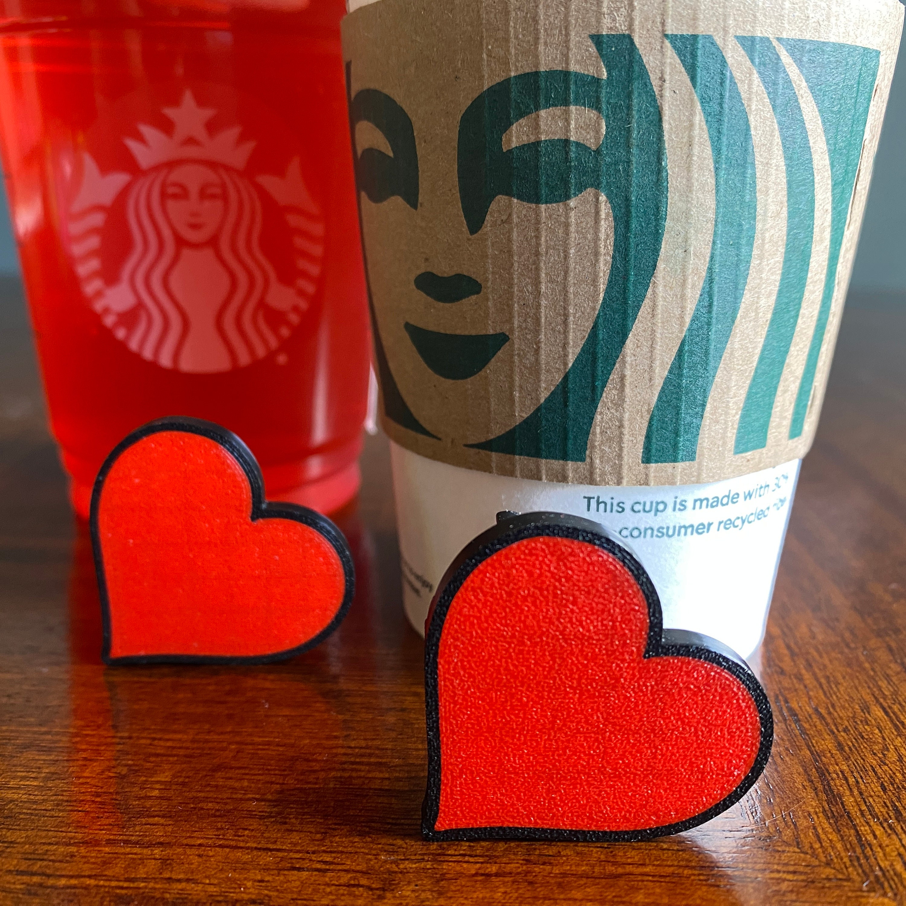 Red and Black Starbucks Coffee Stopper Set for Hot or Cold Throwaway ...