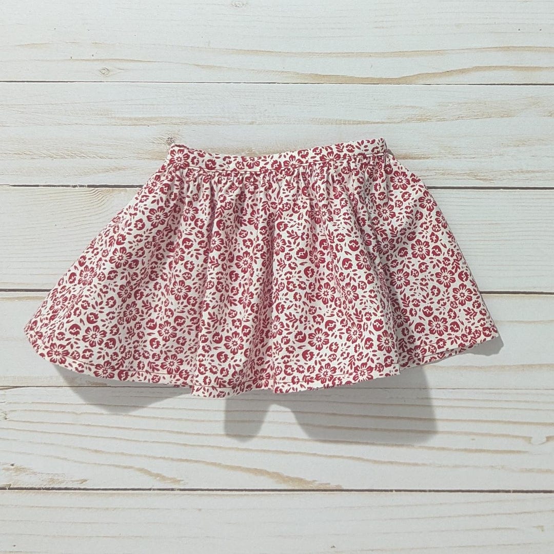 Red Floral Skirt for 18 Inch Dolls - Etsy
