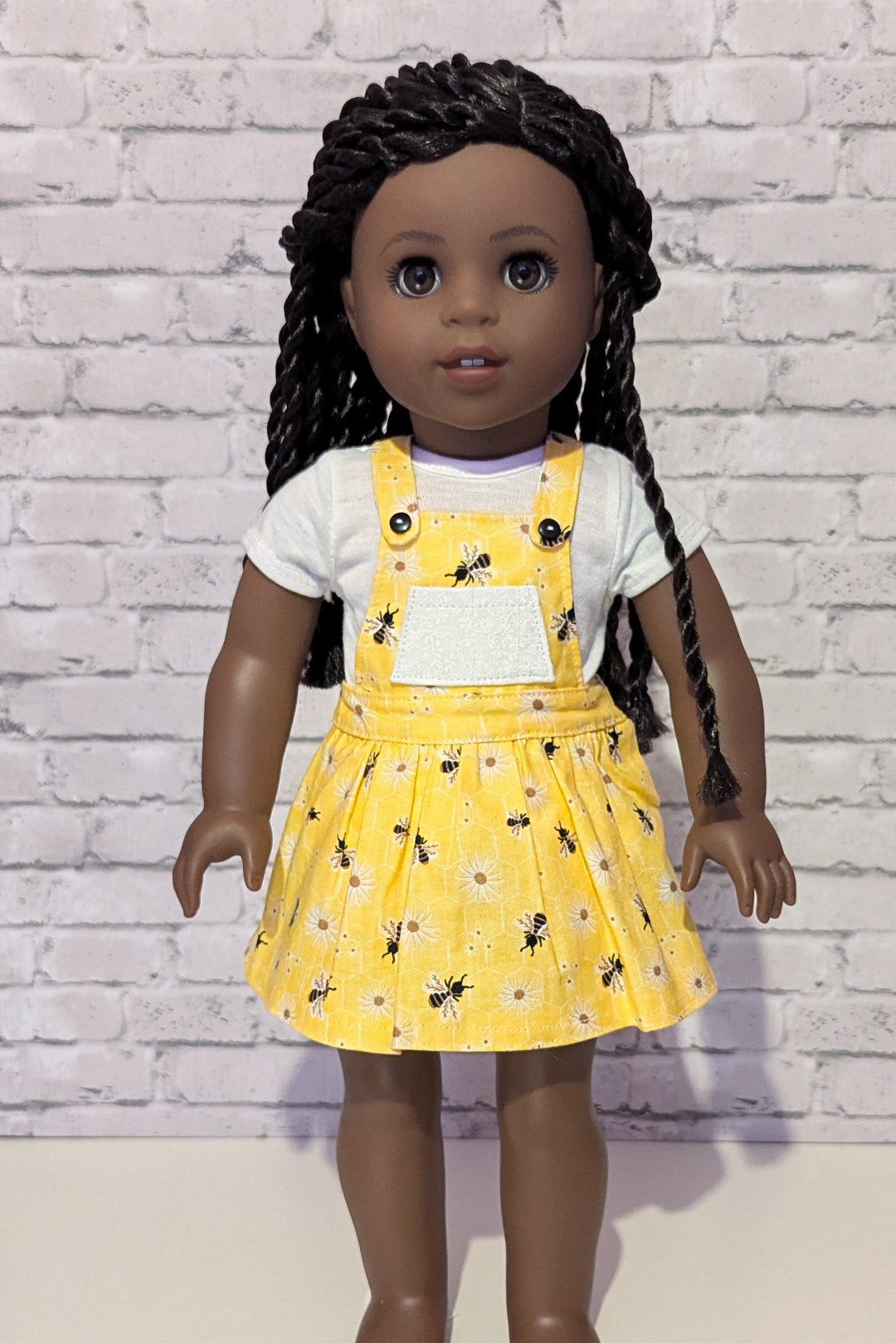 Bee Overalls Dress for 18 Inch Dolls - Etsy