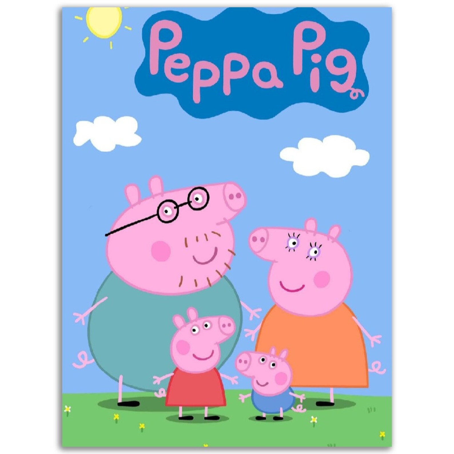 Peppa Pig Wallart - Etsy