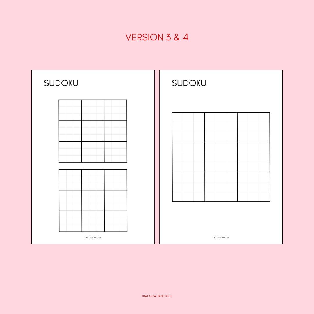 BLANK SUDOKU GRIDS Printable Instant Download and Print - Etsy