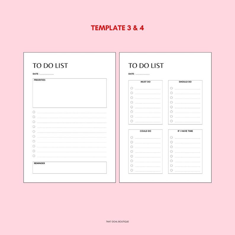 TO DO List- Instant Download - Printable + Fillable PDF / Print ...