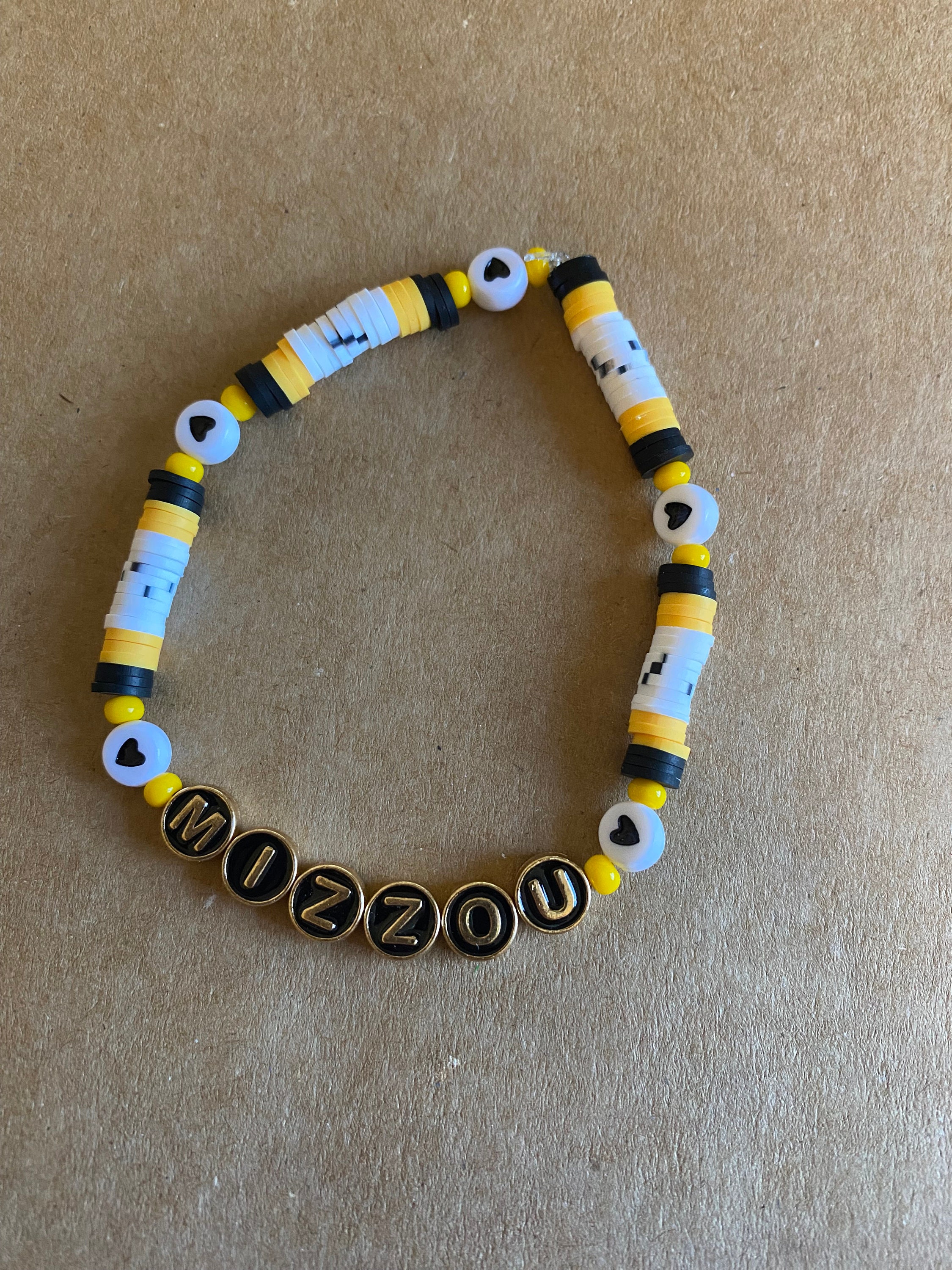 Mizzou Stretchy Bracelet University of Missouri - Etsy