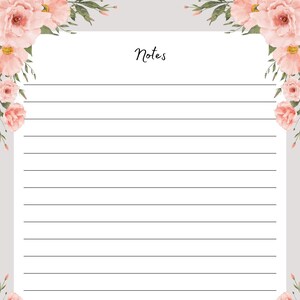 Printable Notepaper, You Get 10 Different Designs for Writing Notes, US ...