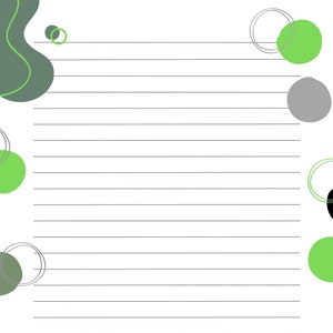 Abstract Writing Paper, Printable Stationery Paper, Lined and Unlined ...