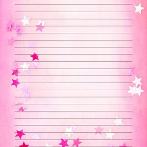 Printable Writing Paper- Stars. Lined and Unlined. Us Letter Size. - Etsy