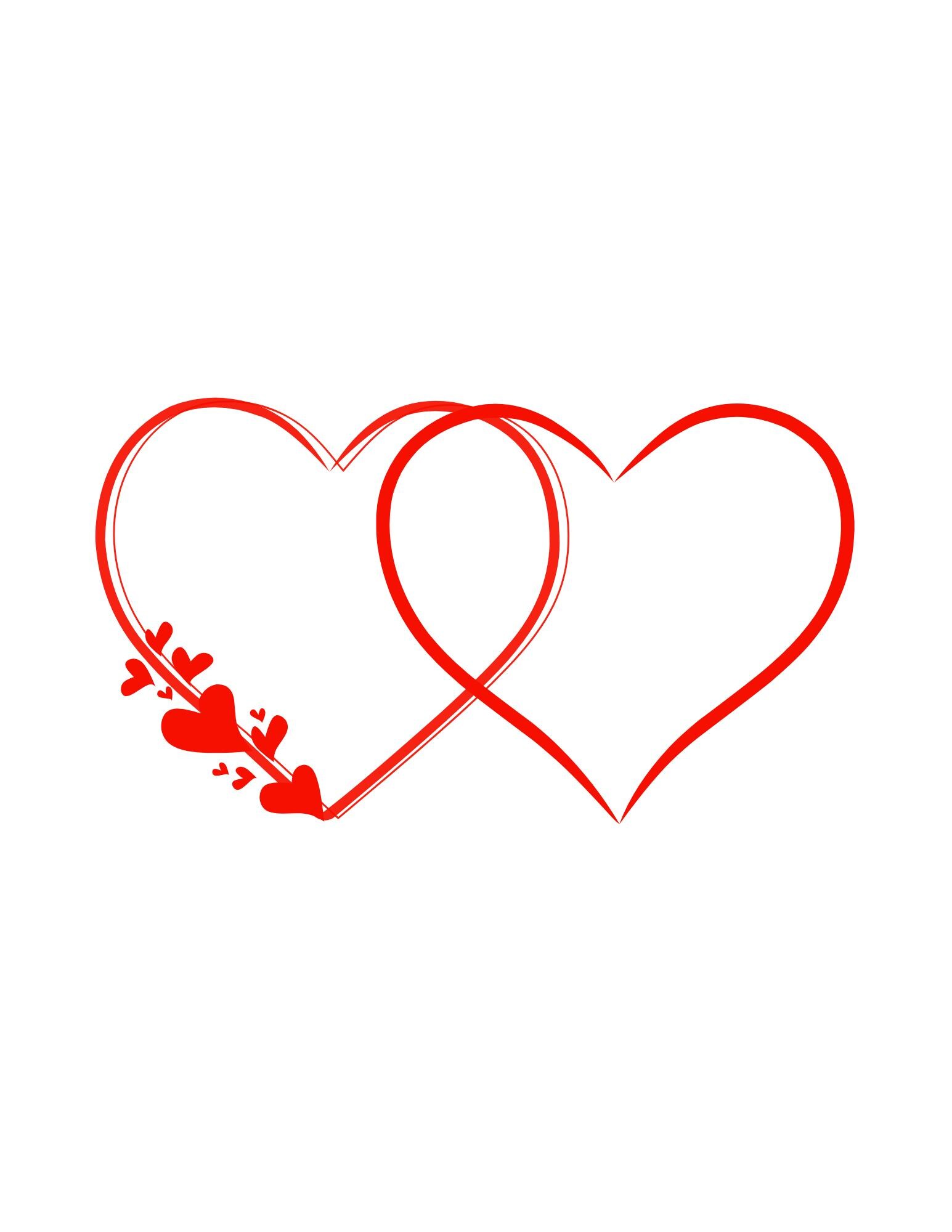 Heart, Two Hearts, 10 Different Designs, Png, Svg, Jpg, Pdf - Etsy