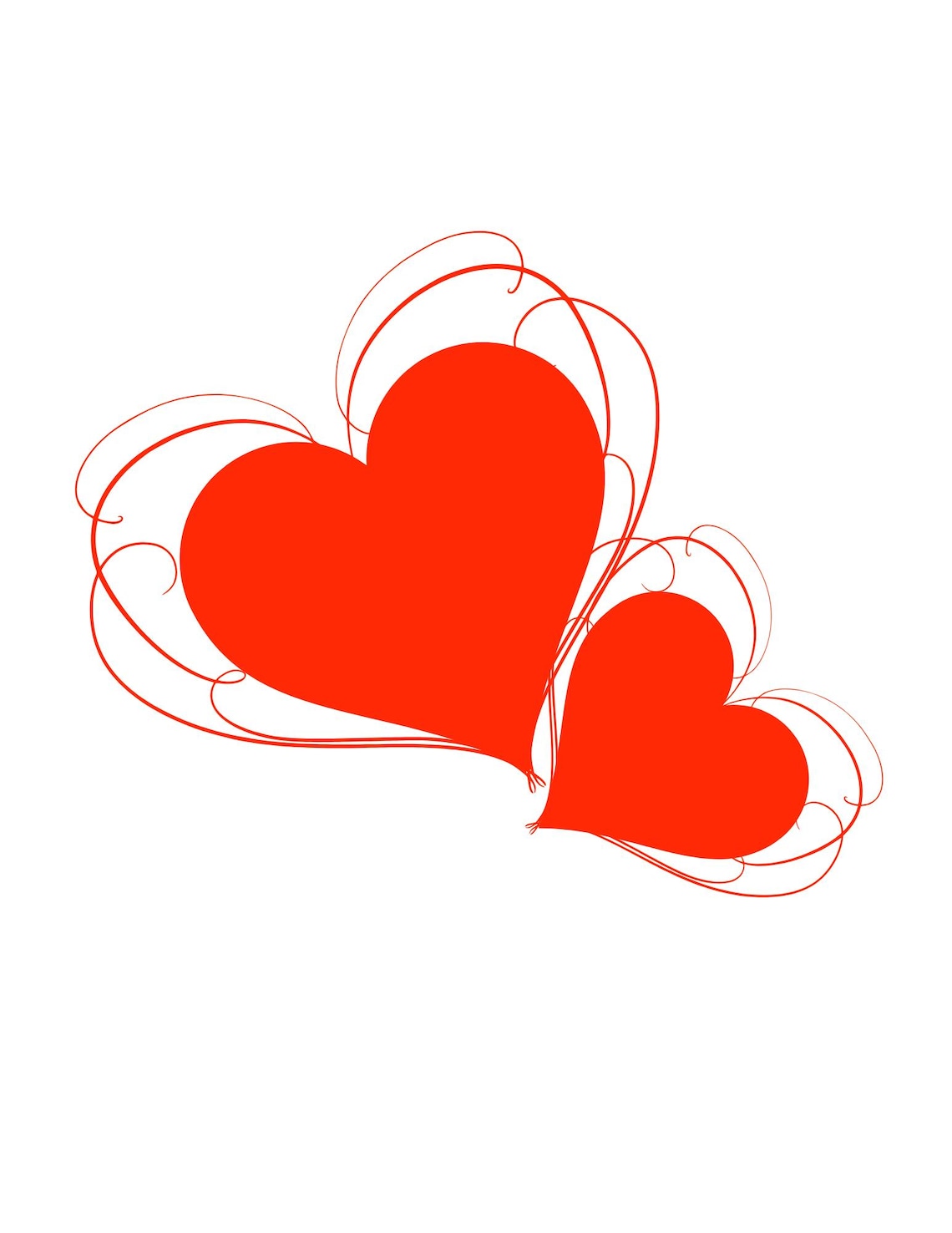 Heart, Two Hearts, 10 Different Designs, Png, Svg, Jpg, Pdf - Etsy