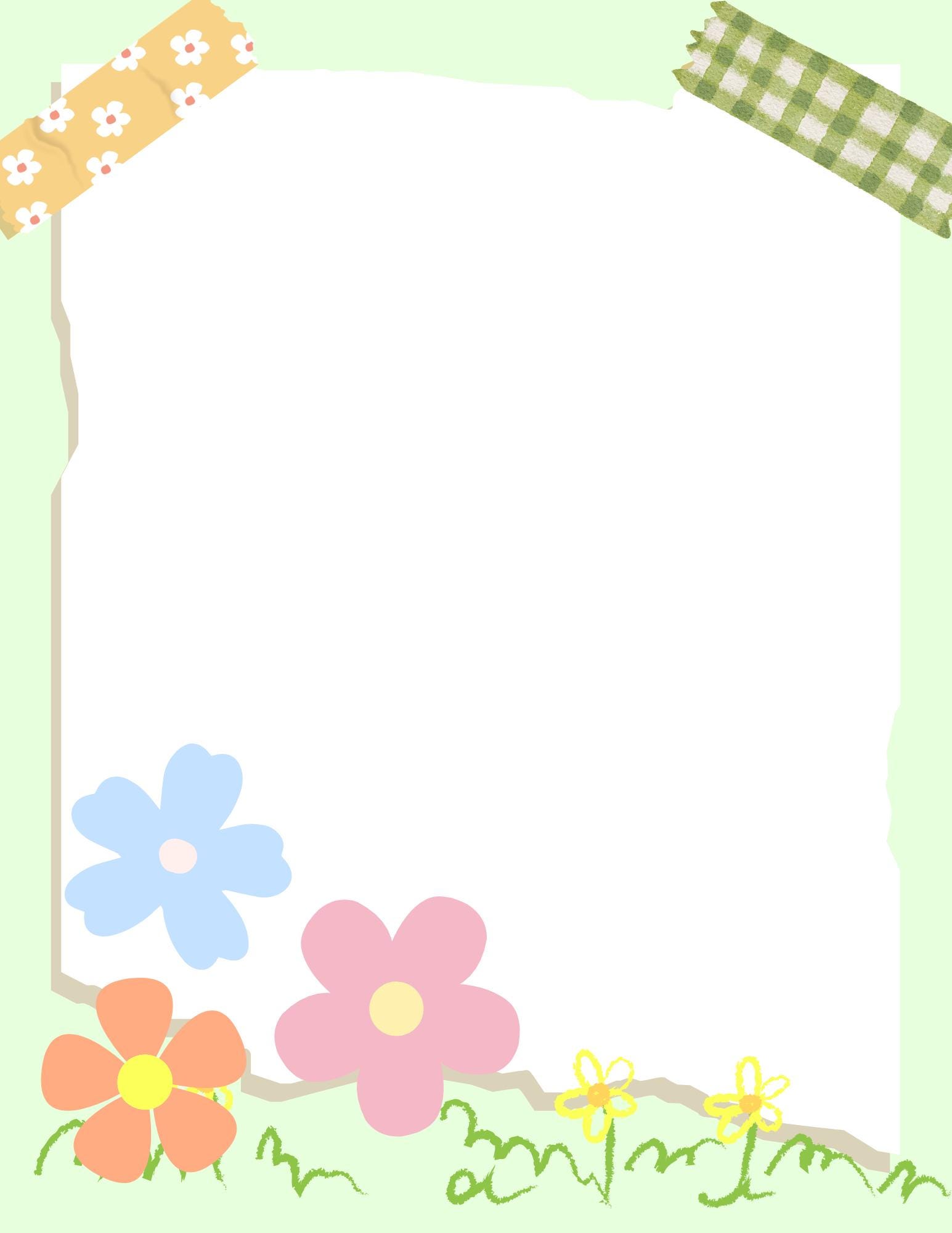 Printable Writing Paper, Floral Design - Etsy