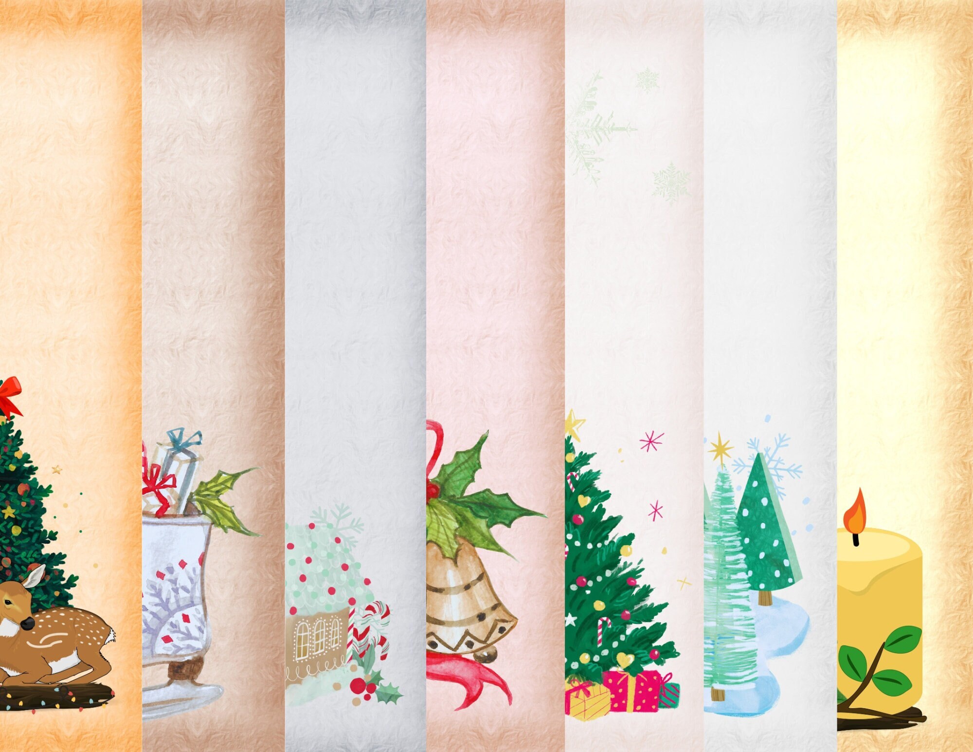 Christmas Writing Paper, Printable, 8 Designs, US Letter Size - Etsy