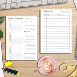 Printable Planners, 10 Different Planners + Lined Paper. US Letter or ...
