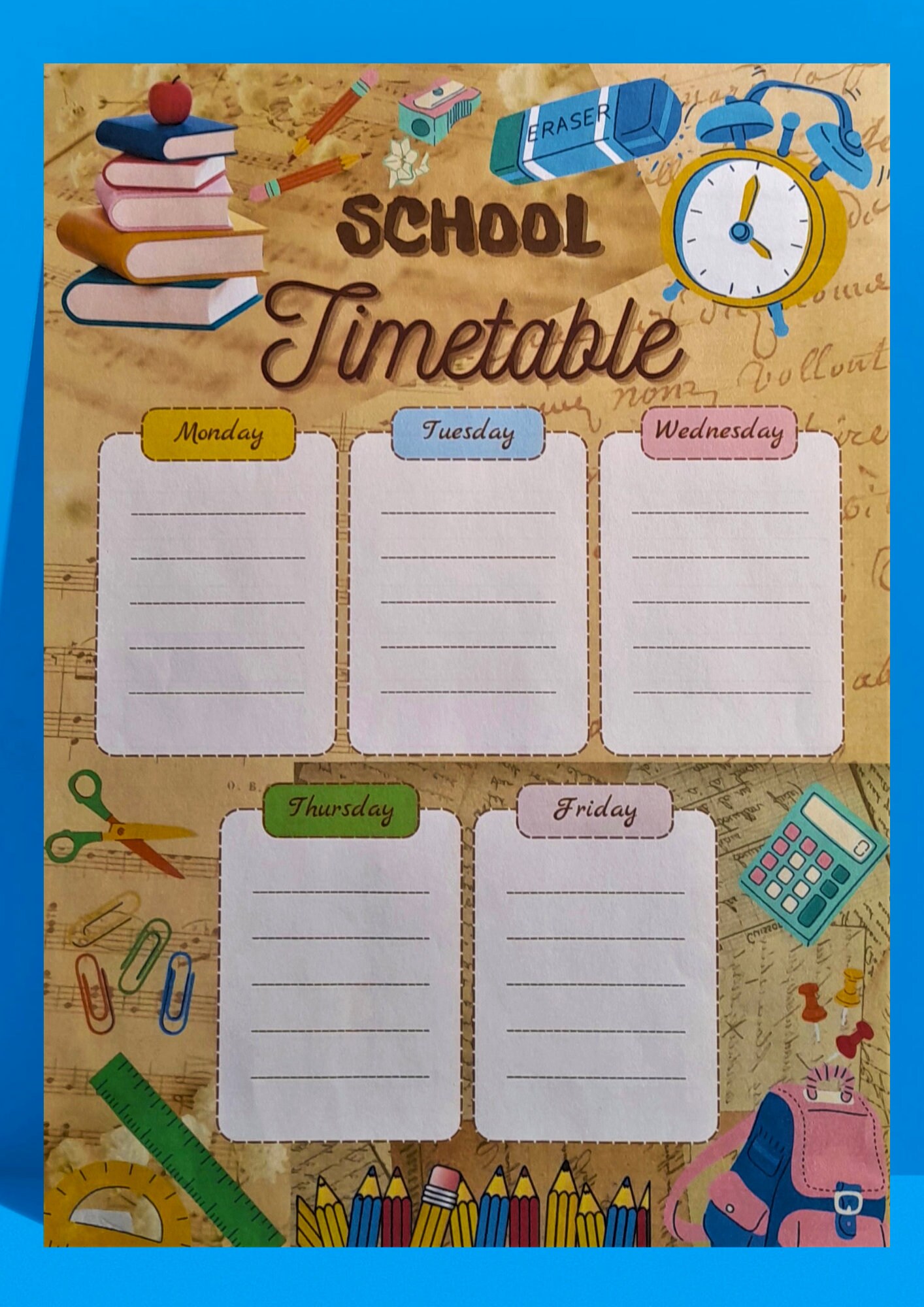 Printable School Timetableschool Scheduleschool Plannerkids - Etsy