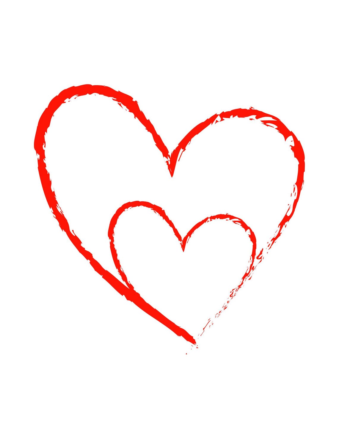 Heart, Two Hearts, 10 Different Designs, Png, Svg, Jpg, Pdf - Etsy